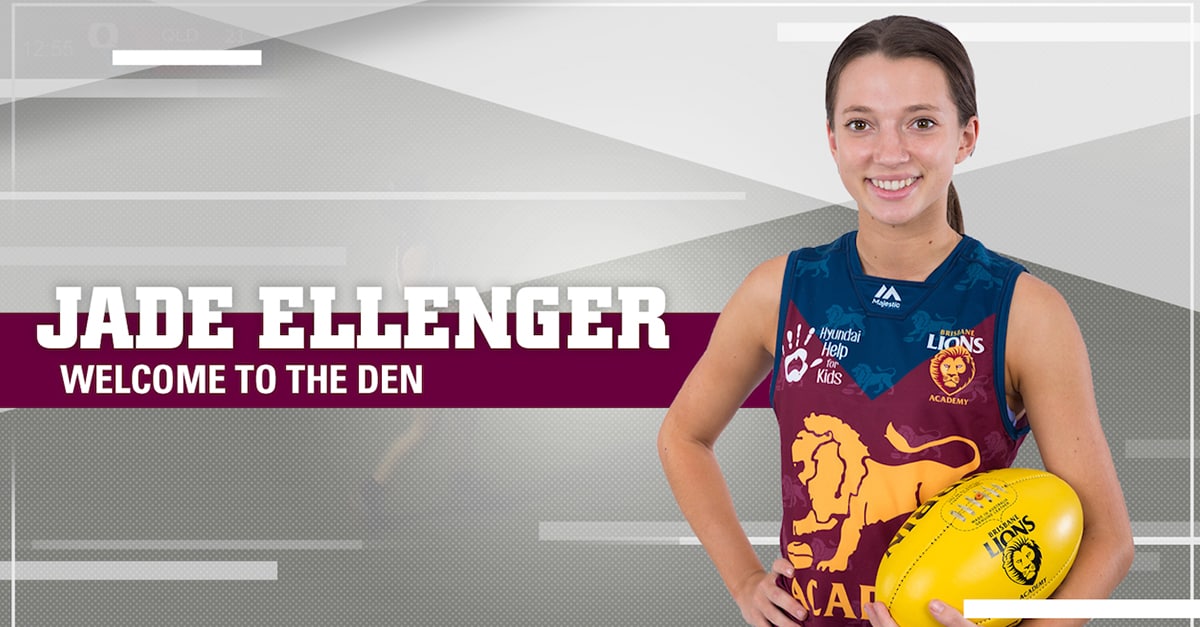 AFLW Lions select Jade Ellenger with Pick No. 72