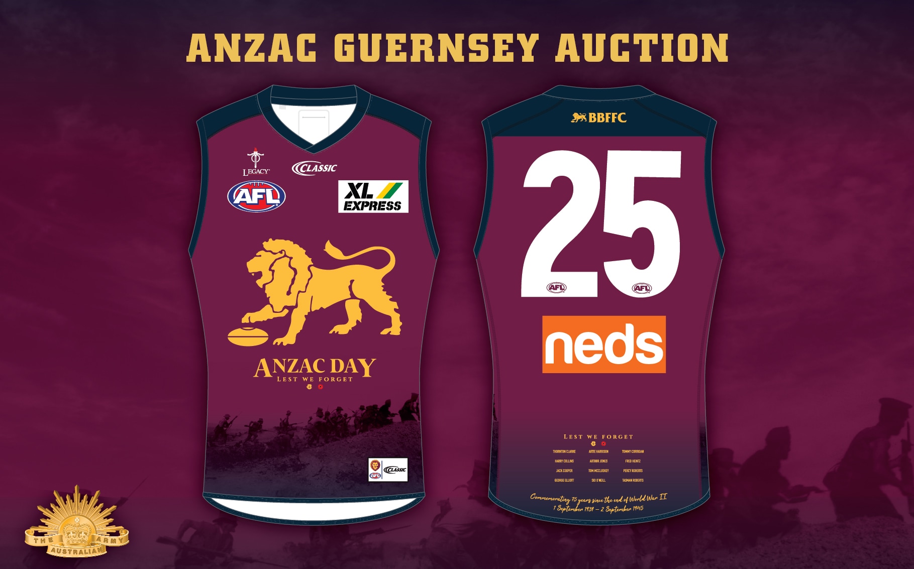 2020 ANZAC Guernsey Auction