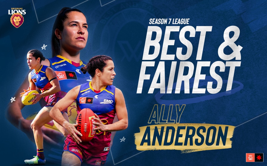 Ally Anderson claims the AFLW Best and Fairest Award