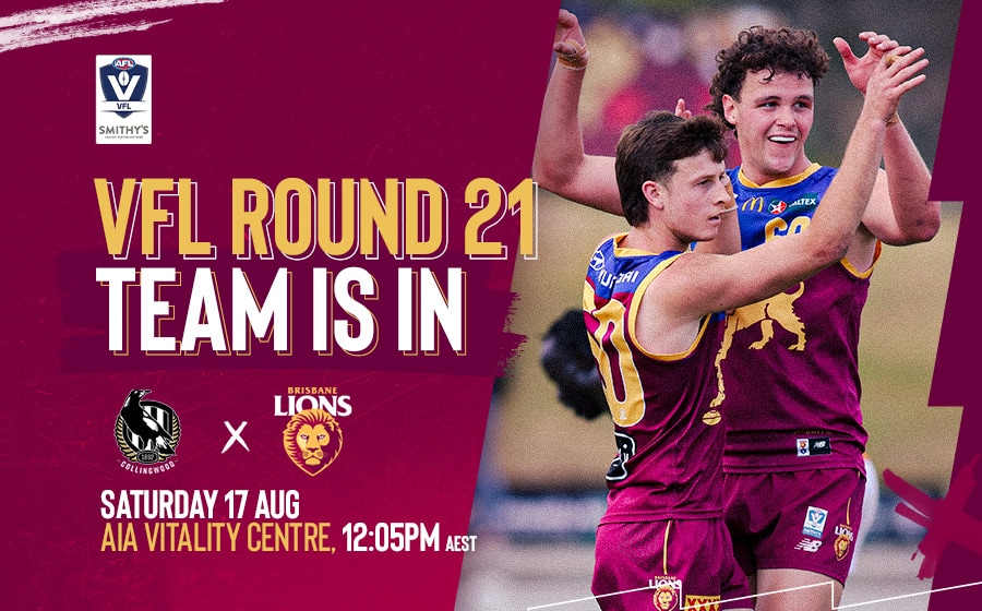 VFL Team Announcement: Lions make three Changes for Collingwood Clash