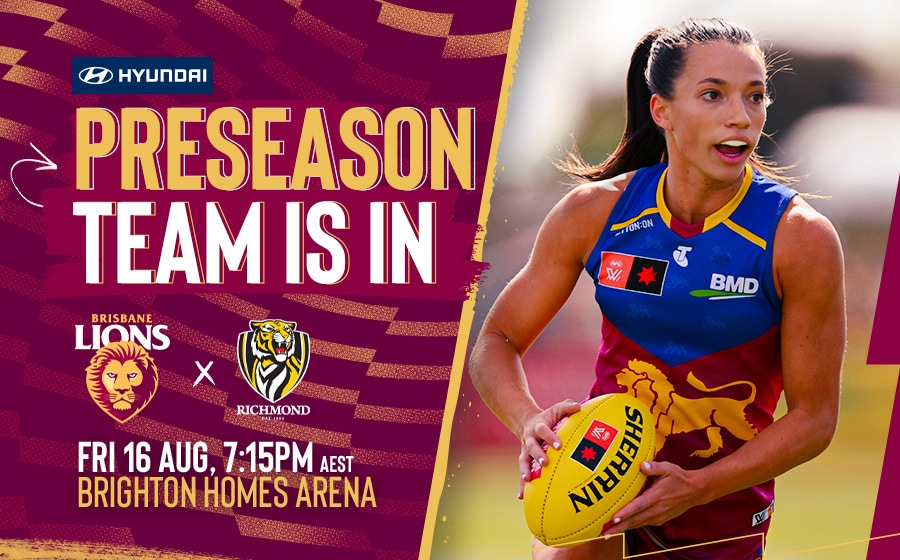 AFLW Team Announcement: Seven New Faces on Show in Lions Final Practice ...