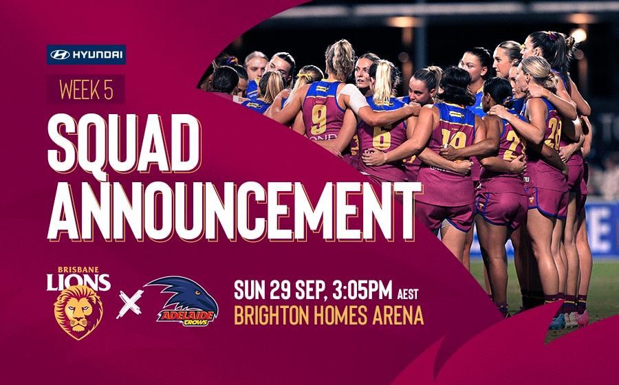 AFLW Team Announcement Week 5: Stable Lions Prepare for Crows Battle
