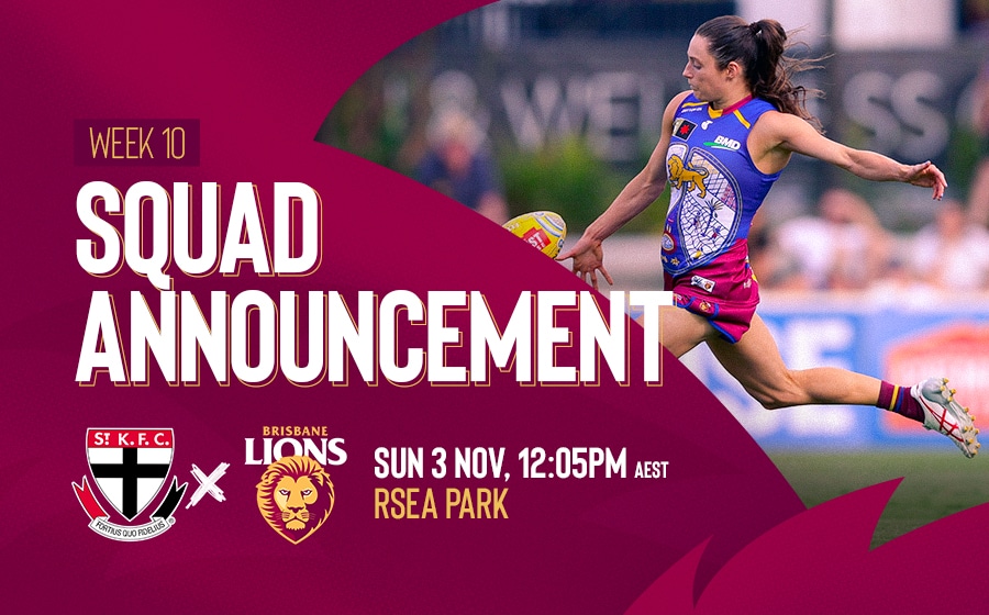 AFLW Squad Announcement: Davidson returns as Lions name Squad for ...