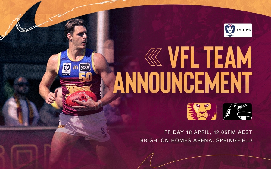 VFL Team Announcement: Lions make five changes for Good Friday clash
