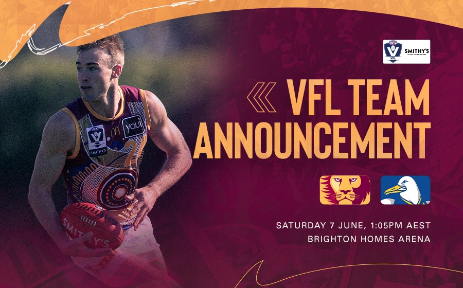 VFL Team Announcement: Lions set to unleash Youi Academy talent on Seagulls
