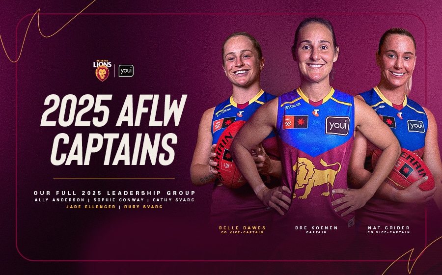 Lions announce AFLW leadership group for season 2025