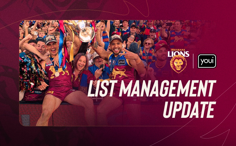 Brisbane Lions List Management Update