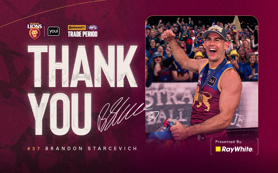 Lions thank Starcevich after three-club trade