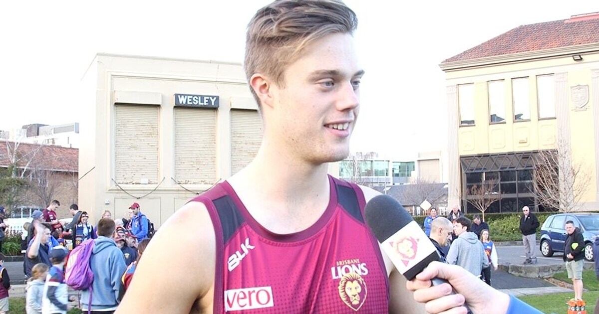 Josh Schache speaks after Captain's Run