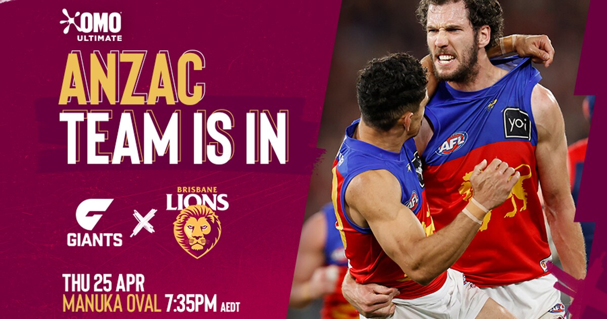 Lions Bring In Fort, McKenna for Giant ANZAC Day Clash