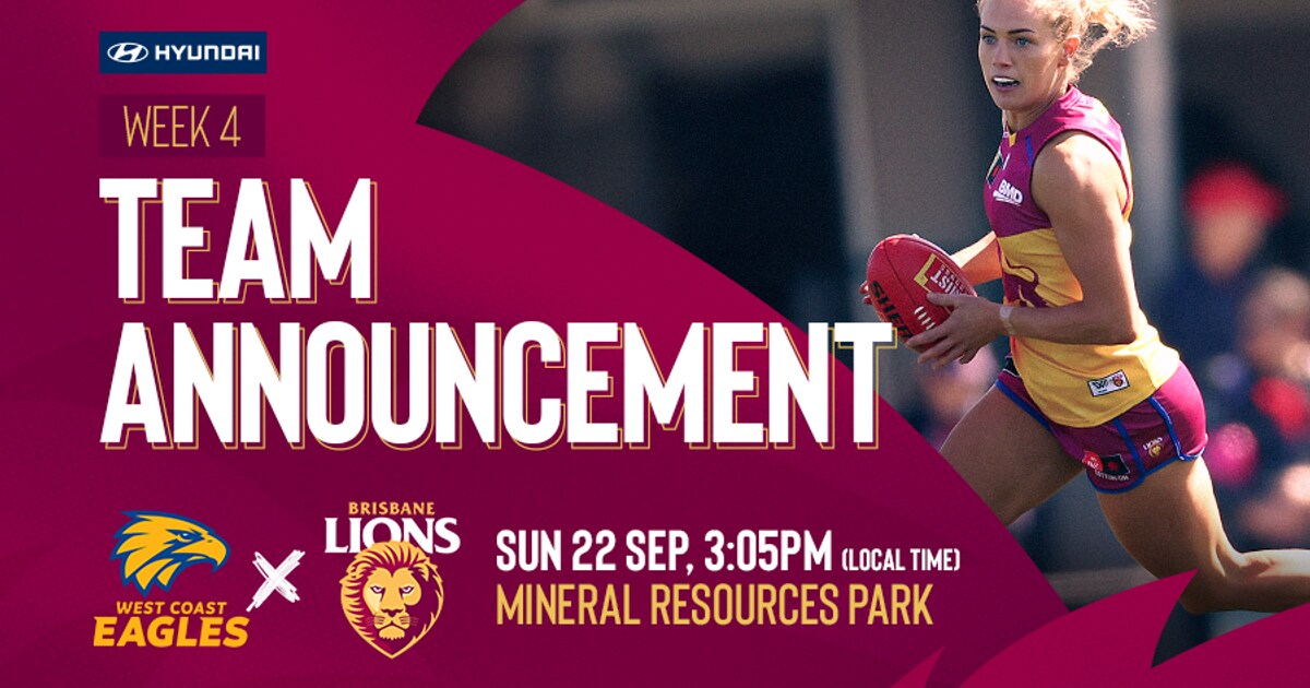 AFLW Team Announcement: Lions Unchanged for Eagles Clash